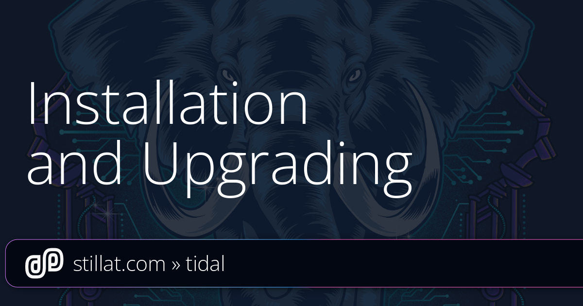 Installation and Upgrading » Tidal Starter Kit » Stillat